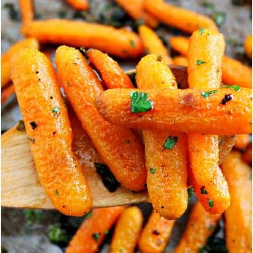 Oven Roasted Ranch Seasoned Baby Carrots- Delicious!