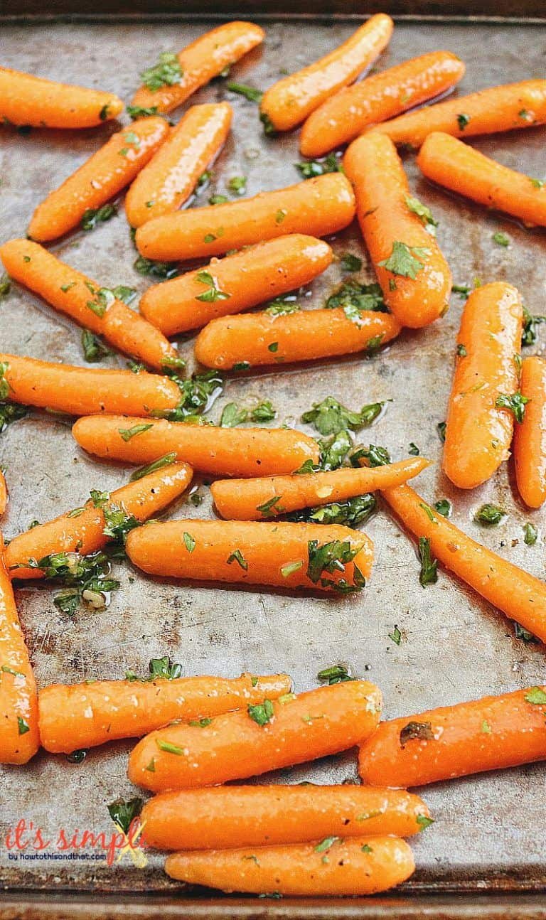 Oven Roasted Ranch Seasoned Baby Carrots- Delicious!