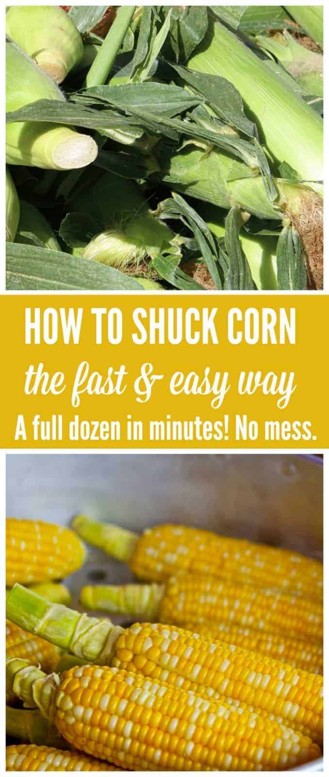 How To Shuck Corn FAST! No MESS Peel Dozens in Minutes