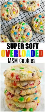 Overloaded M&M Cookies- With A Not So Secret Ingredient!