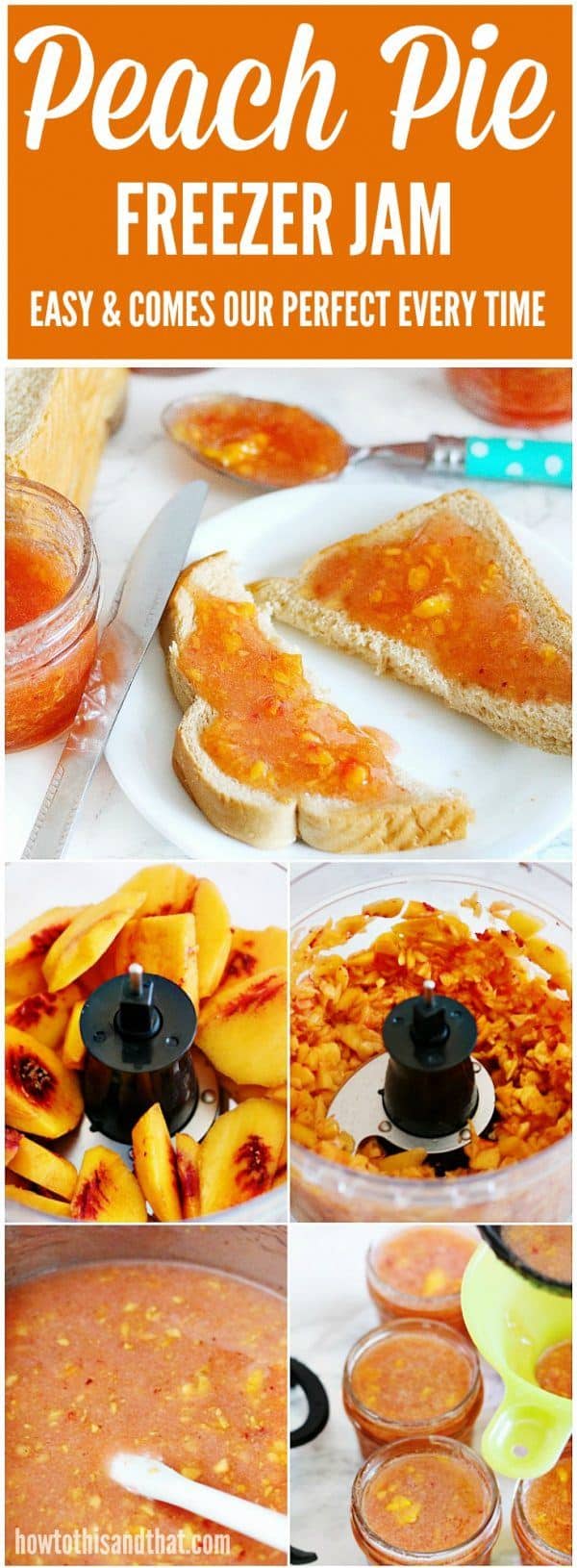 Peach Freezer Jam, Easy Homemade Recipe