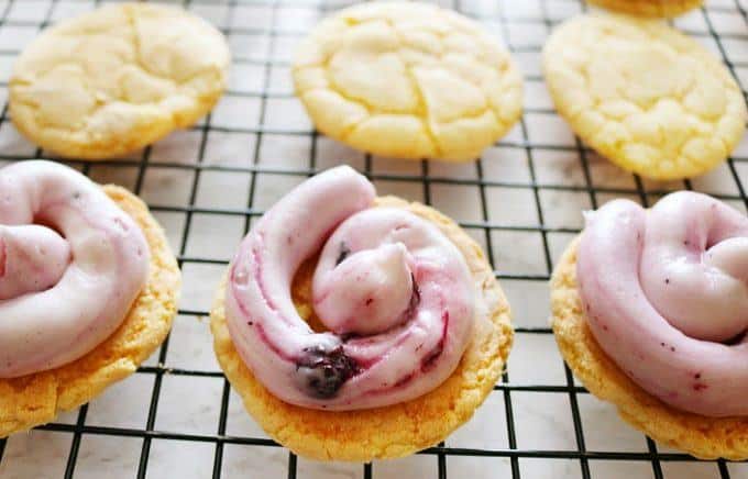 Lemon Blueberry Cream Cookies- Taste of the USA: Maine Edition
