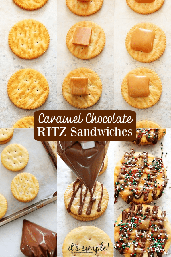 Ritz Cracker Recipes, EASY Caramel & Chocolate Sandwiches