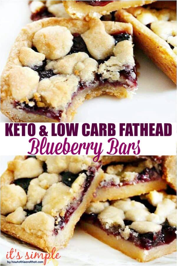 Keto Fathead Blueberry Bars- Keto Blueberry Cobbler LOW CARB