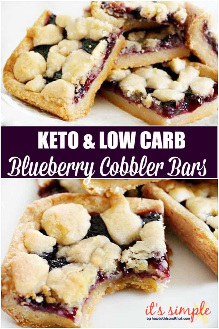 Keto Fathead Blueberry Bars- Keto Blueberry Cobbler LOW CARB