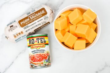 3 Ingredient Sausage Dip with Rotel
