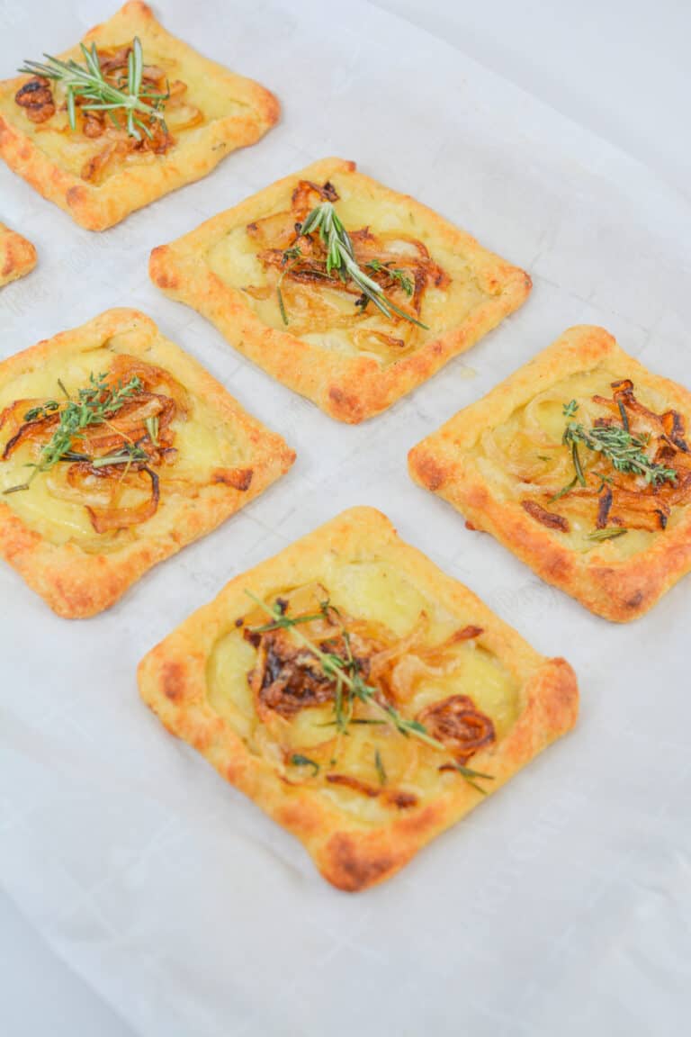Keto Caramelized Onion and Brie Tart
